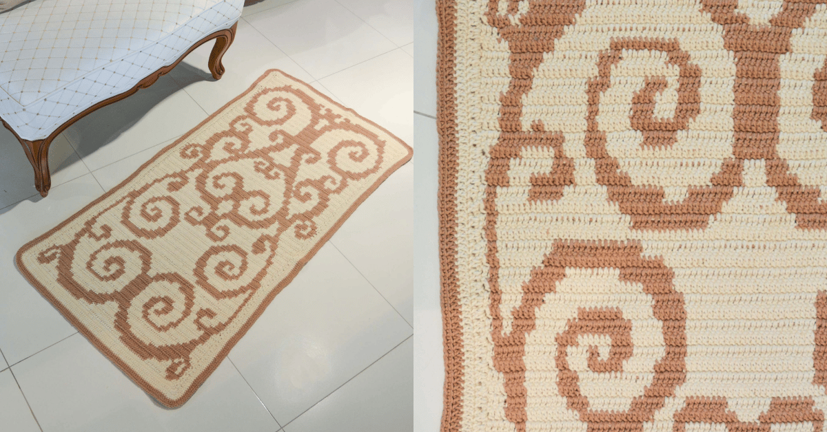 Faça o tapete retangular de crochê: Passo a passo da receita