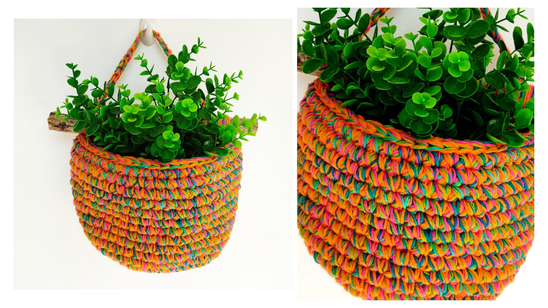 Faça Fácil um Cachepô de Barbante para Plantas