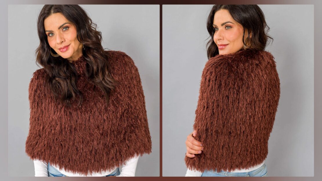 Pelerine em Tricô Frise: Receita Passo a Passo