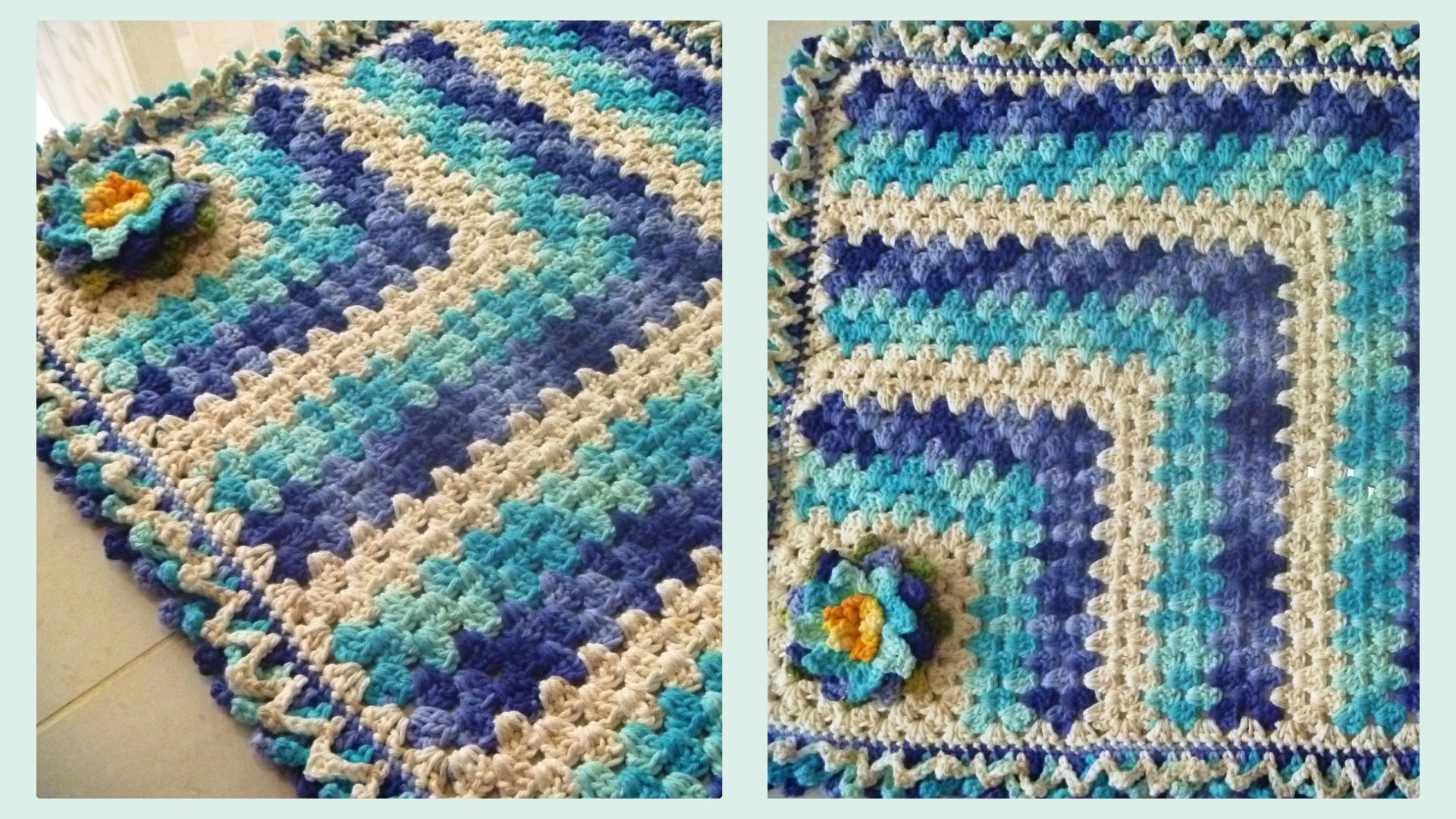 Tapete de Crochê Retangular Efeito Incrível