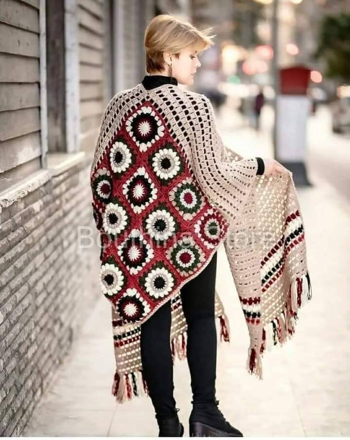 Ponchos de Crochê: 35 Modelos Lindos com Gráficos para Copiar