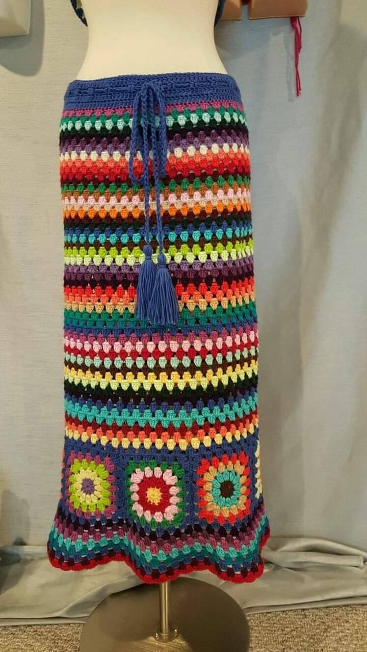 35 Saias de Crochê com Gráficos e Inspirações Lindíssimas
