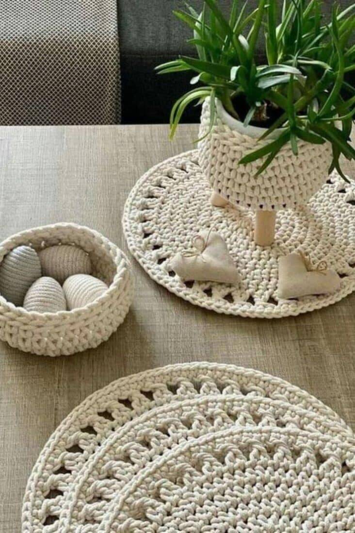 Cachepot de crochê: +27 inspirações, gráficos e modelos incríveis
