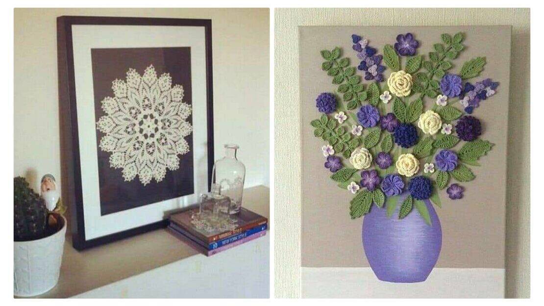 Diy Crochet- Quadros Decorados com Crochê: 60 Idéias Criativas