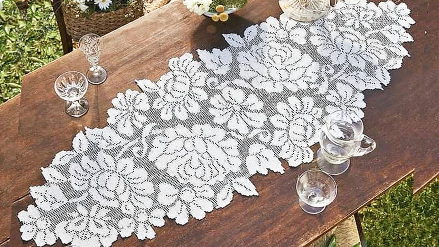 Caminhos de mesa em crochê