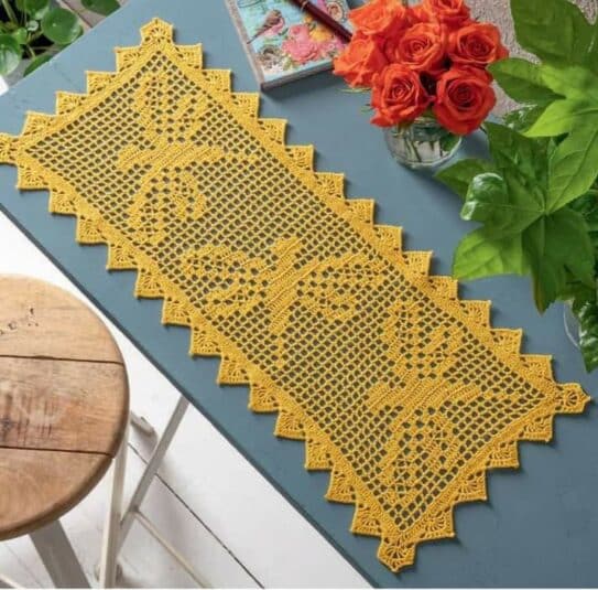 Caminhos de mesa em crochê