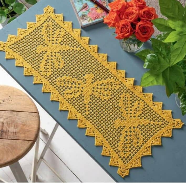 Caminhos de mesa em crochê