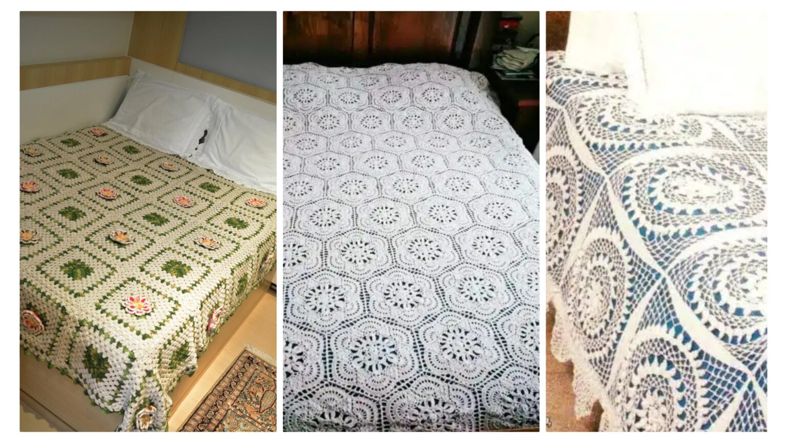 Colchas em Crochê com Squares: 15 Modelos com Gráficos Grátis