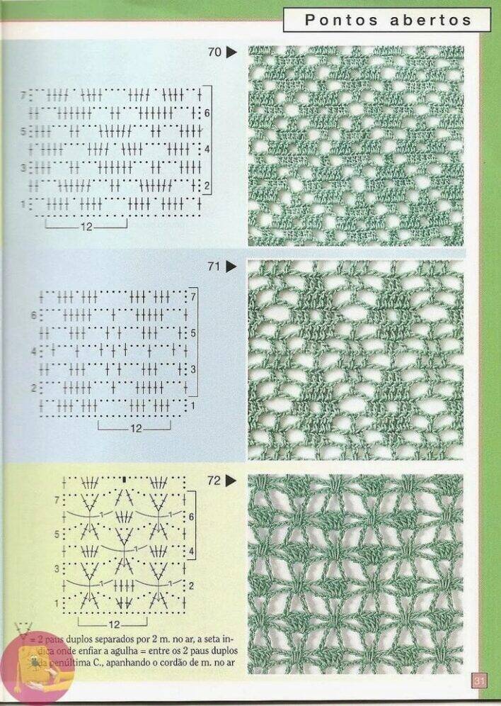 75 Pontos de Crochê Diferentes com Gráfico