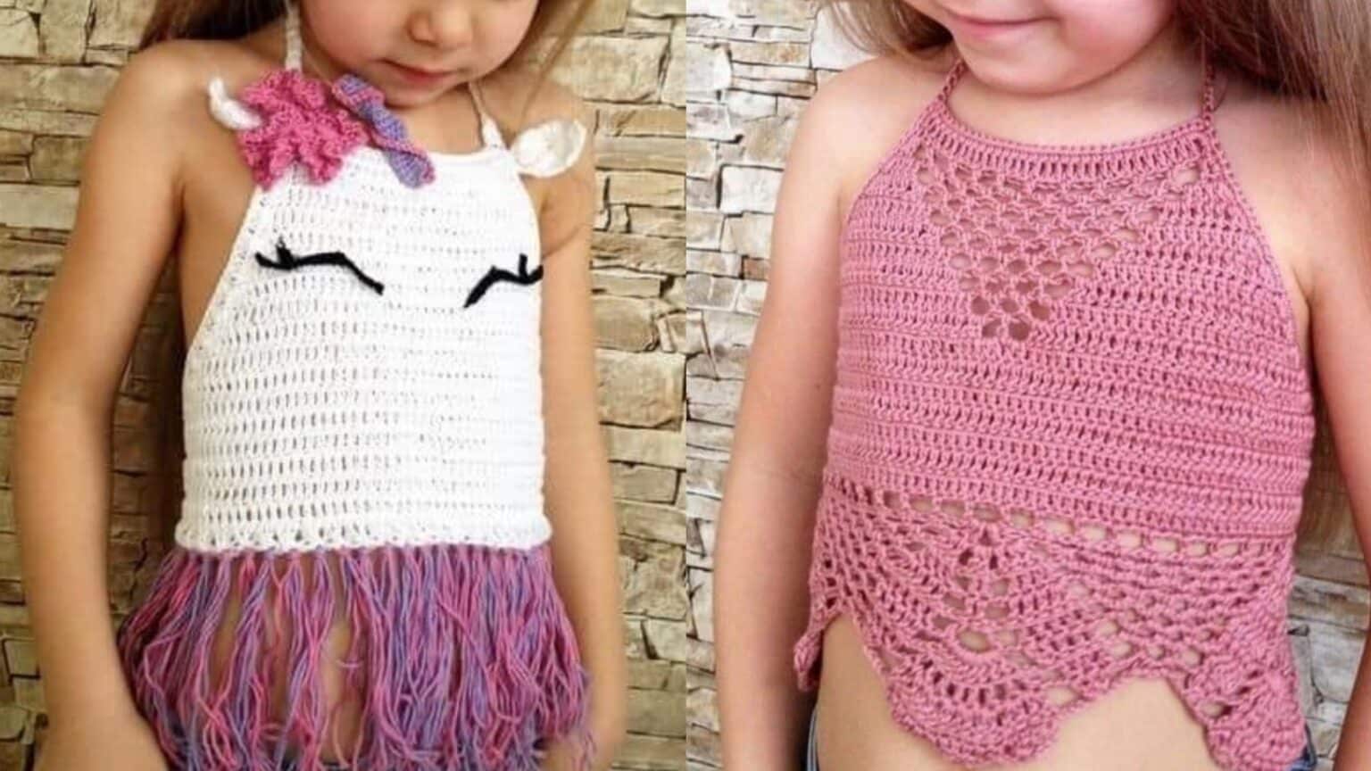 Cropped de Crochê Infantil: 18 Lindas Inspirações