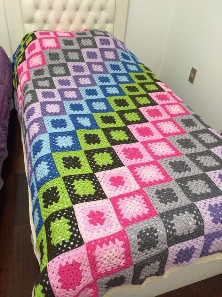 35 Colchas de Crochê: Inspirações e Gráficos Parte 1