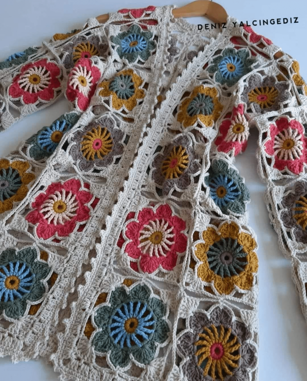 Casacos de Crochê Lindíssimos c Squares - Gráficos p Download