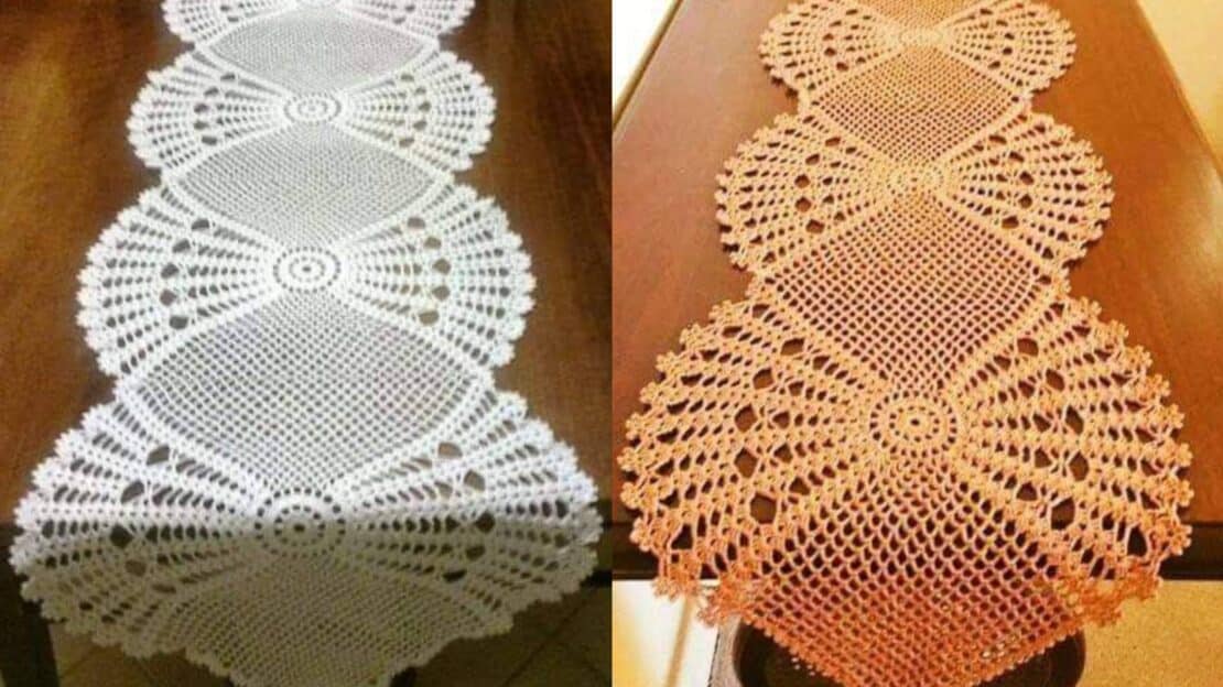 Caminho de Mesa em Crochê Fácil Passo a Passo e Gráfico