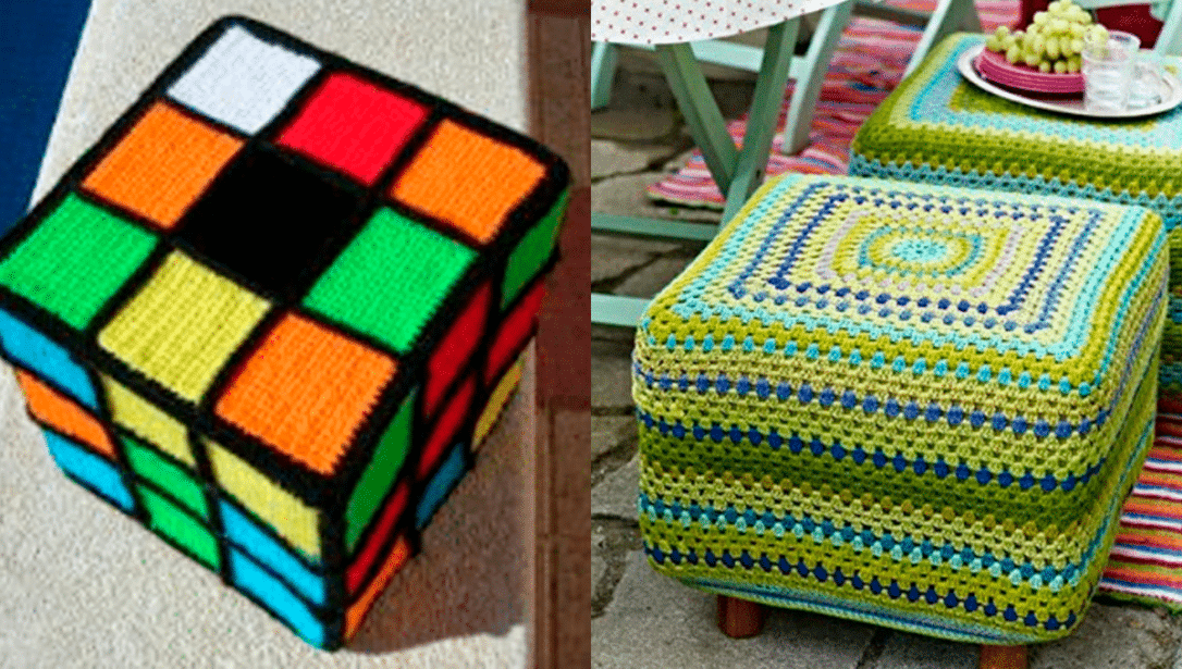 Pufs com Croche - Ideias Lindas para Arrasar na Decor