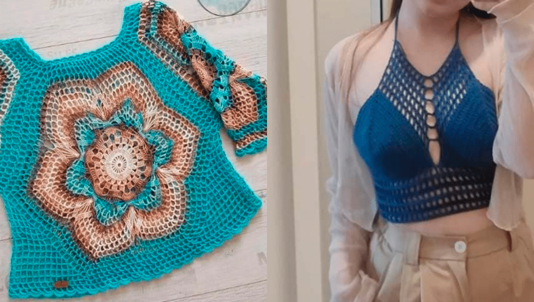 13 Cropped de Crochê Fácil, Modernos e Lindinhos Verão 2024