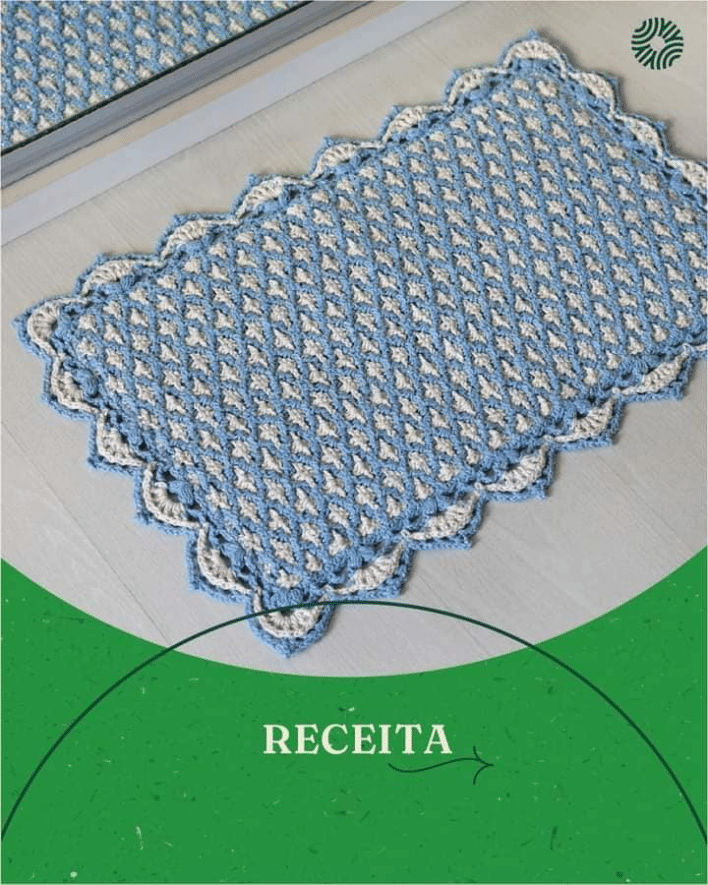 10 Lindos Tapetes de Crochê Retangular - Modelos com Gráficos e Receita!
