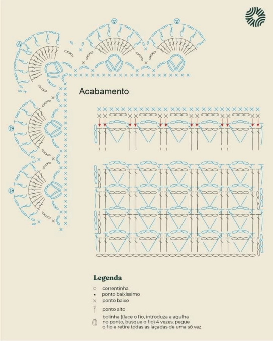 10 Lindos Tapetes de Crochê Retangular - Modelos com Gráficos e Receita!