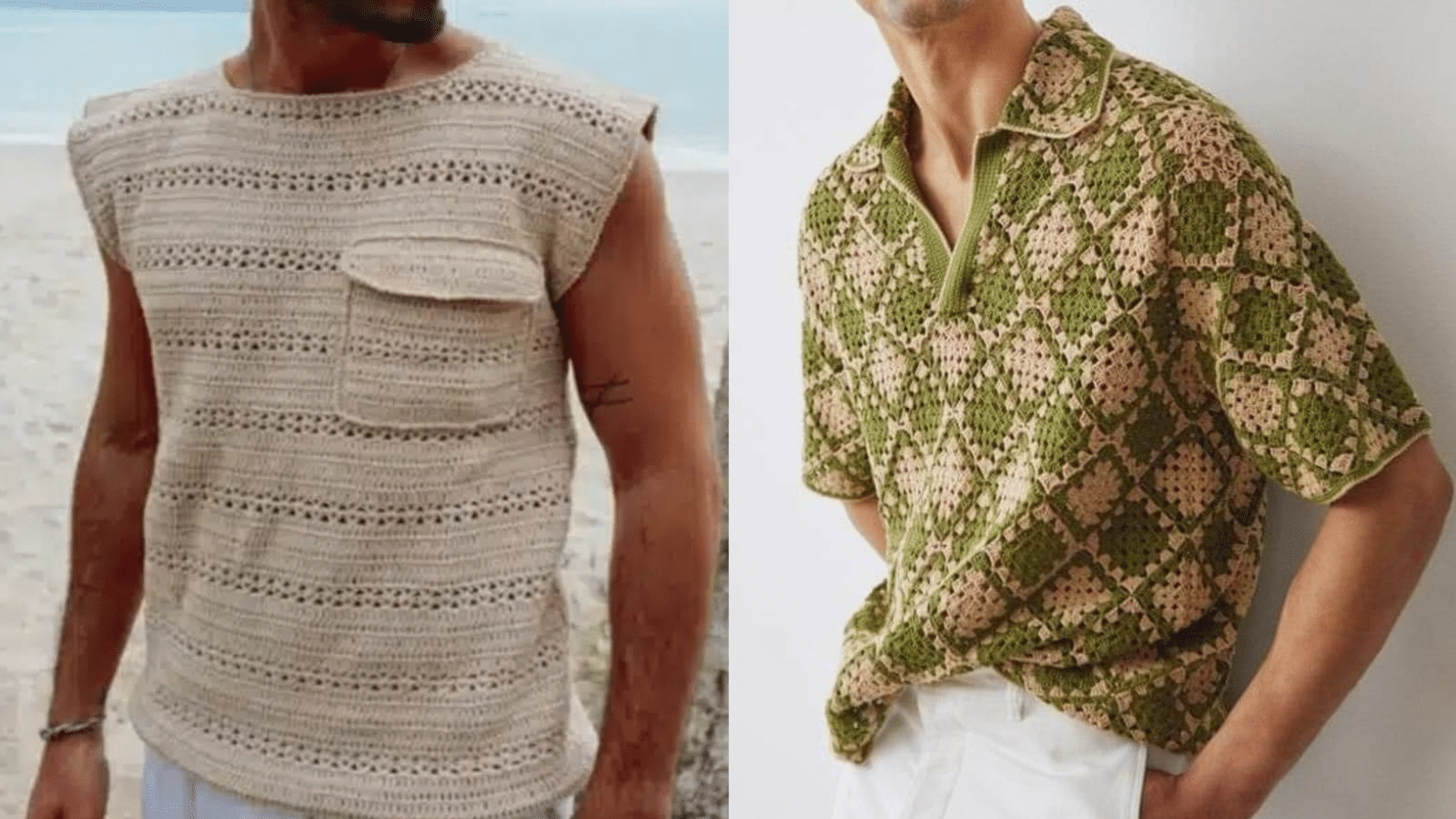 Crochê para Homens: 20 Camisas - Ideias para Te Inspirar Parte 1