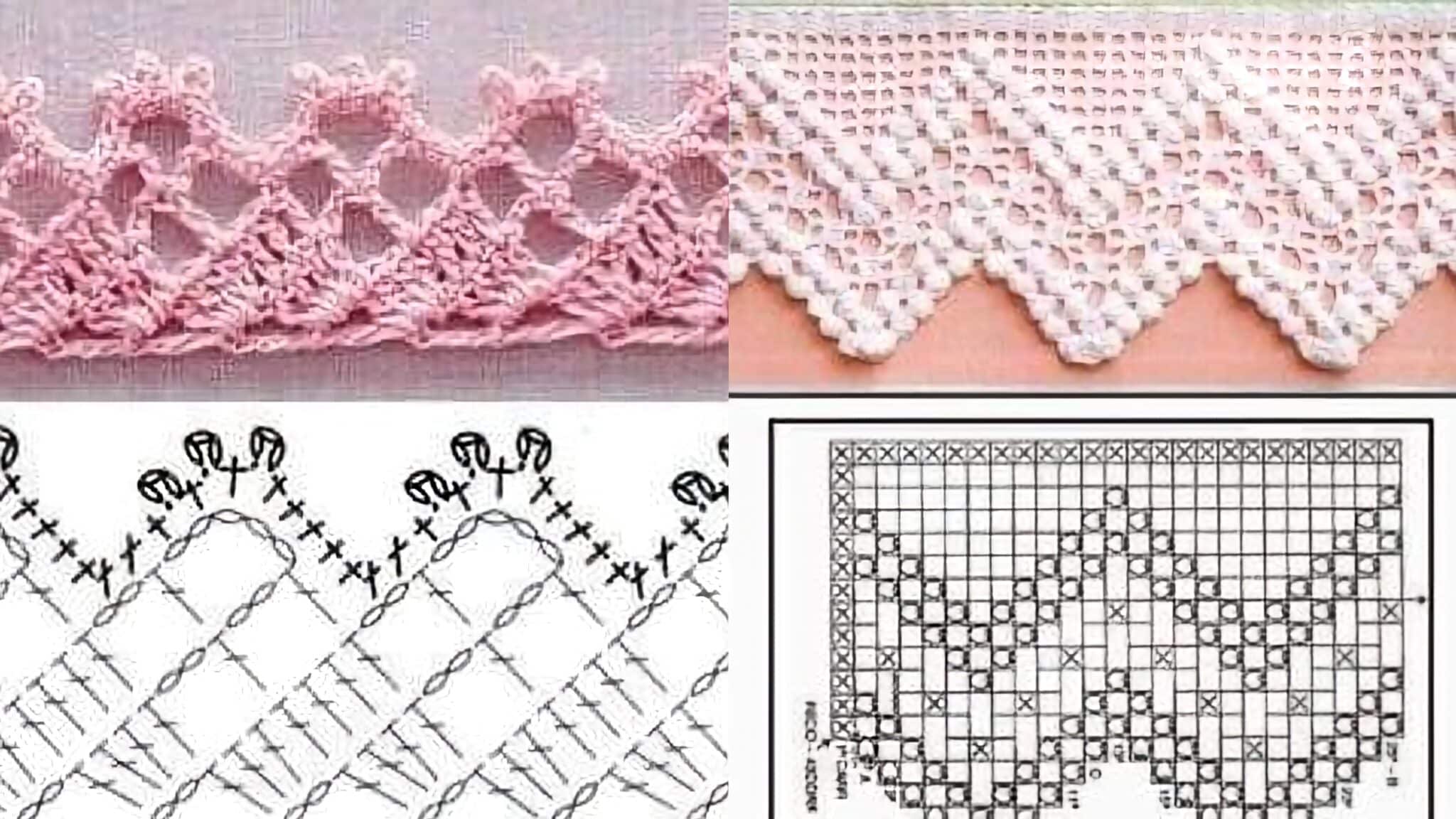 Bicos de Crochê: 20 Gráficos e Tutorial para Iniciantes