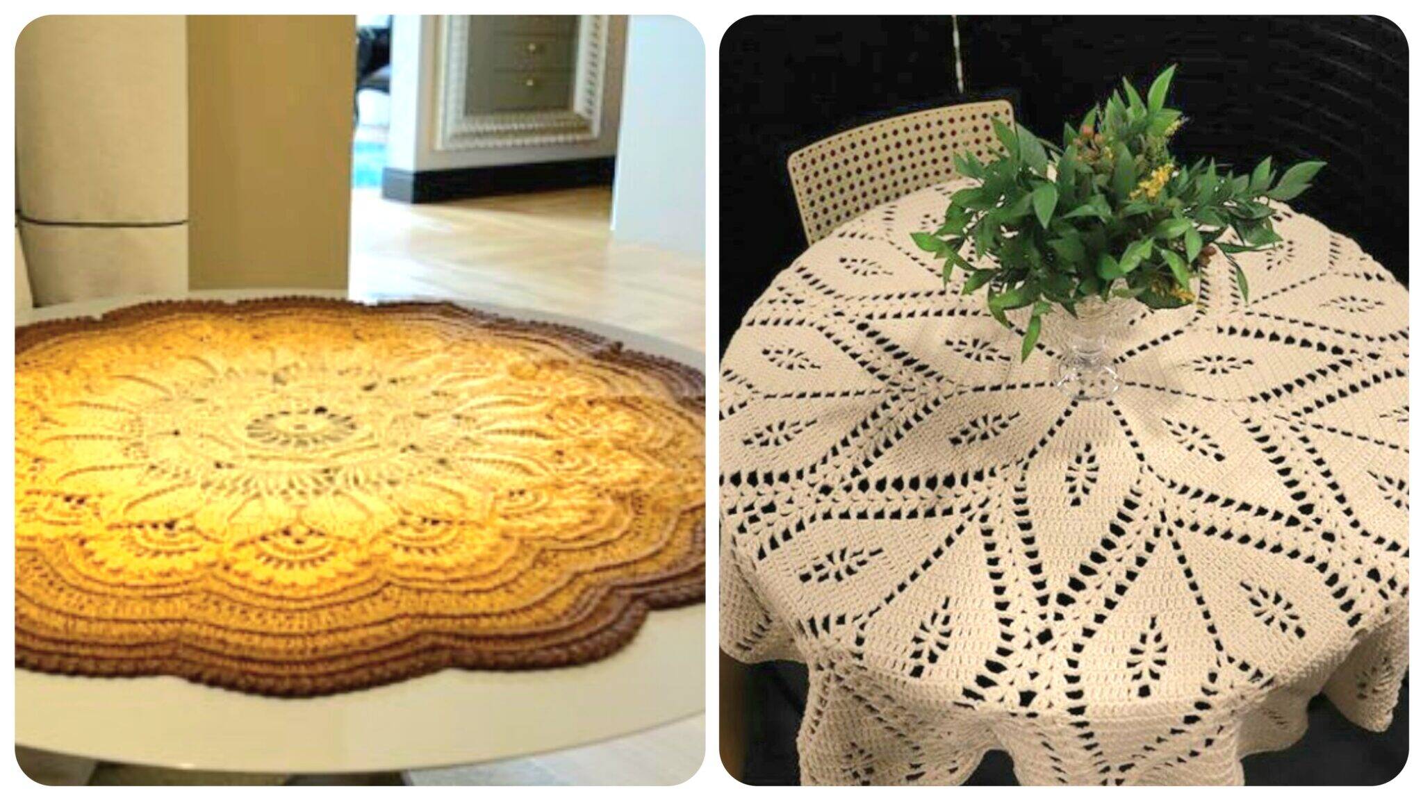 Toalhas Redondas em Crochê: Delicadeza e Elegância