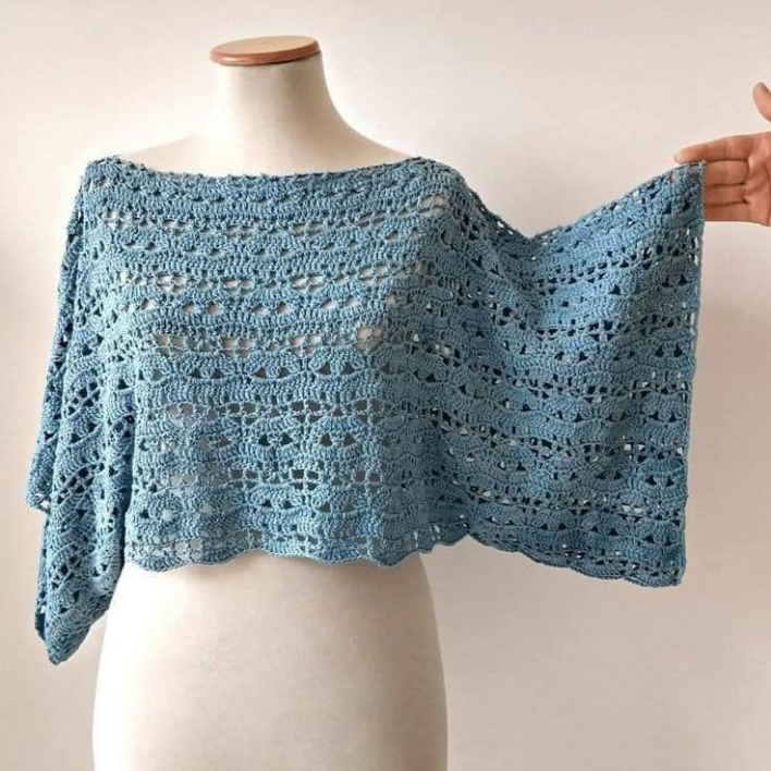 Crochê de Moda: 24 Ponchos de Crochê com Squares!