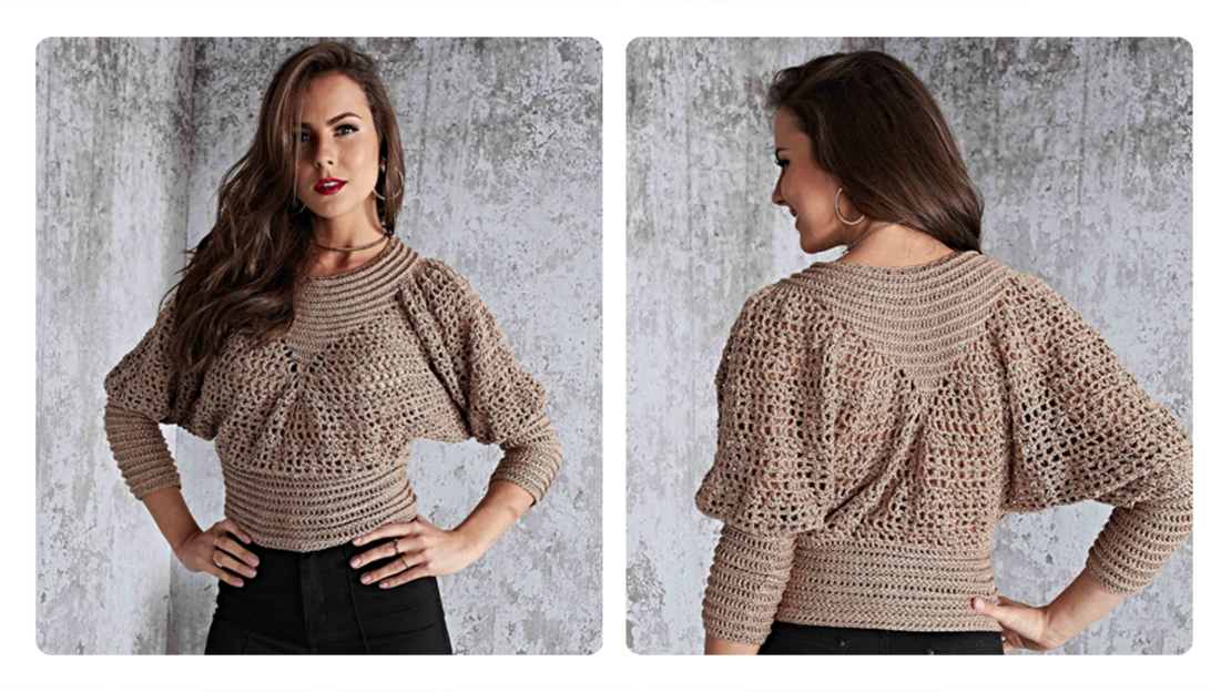 Receita Blusa de Crochê (Cor Castor): Elegância e Estilo em Cada Ponto!