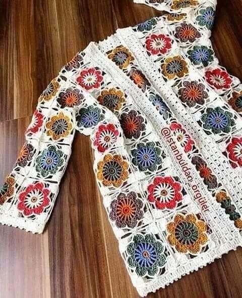 Casacos em Squares de Crochê: Estilo, Criatividade e Sustentabilidade ...