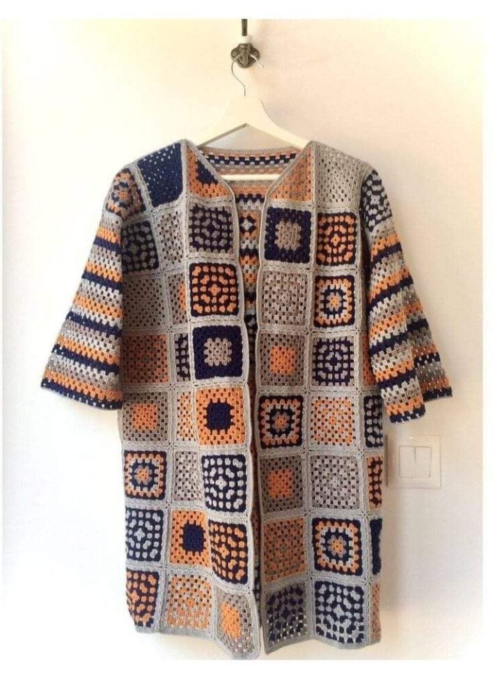 Casacos em Squares de Crochê: Estilo, Criatividade e Sustentabilidade ...