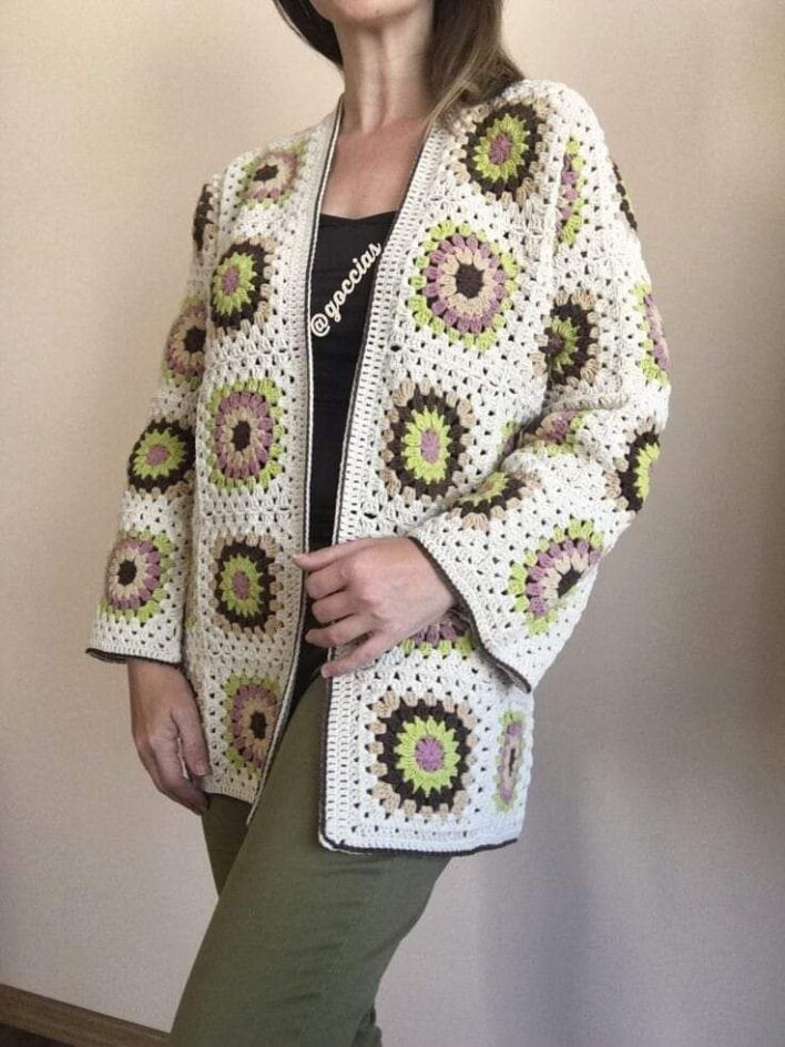 Casacos em Squares de Crochê: Estilo, Criatividade e Sustentabilidade ...