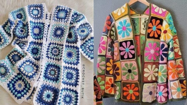 Casacos em Squares de Crochê: Estilo, Criatividade e Sustentabilidade ...