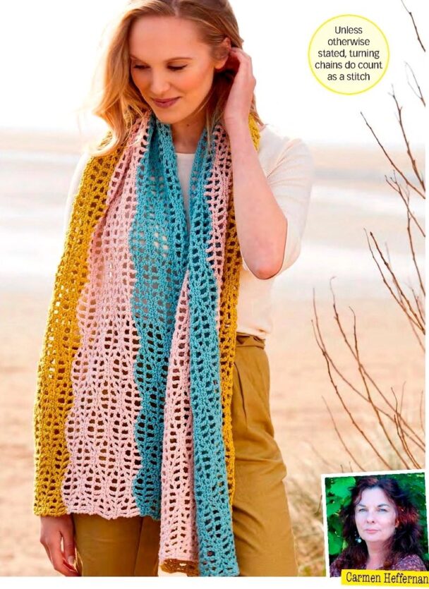 Aprenda a Fazer Cachecol de Crochê com 13 Gráficos: Guia Completo e 1 ...