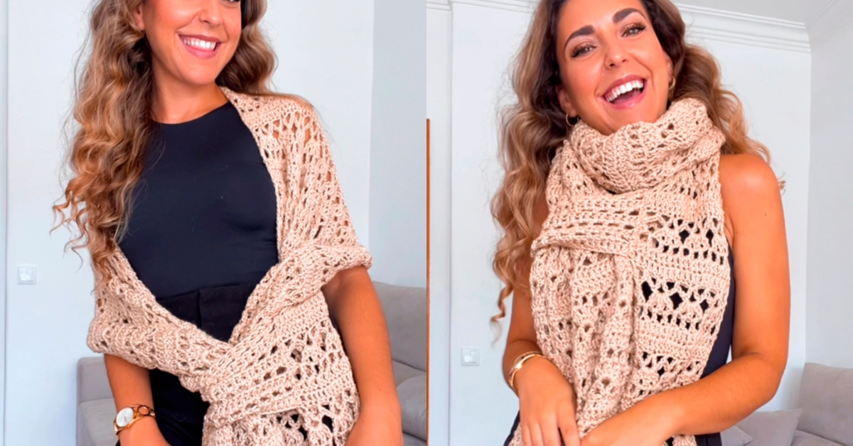 Echarpe de Crochê Belíssima: Aprenda com Passo a Passo