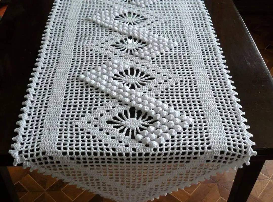 7 Trilhos de Mesa em Crochê: Gráficos e Tutorial para Iniciantes