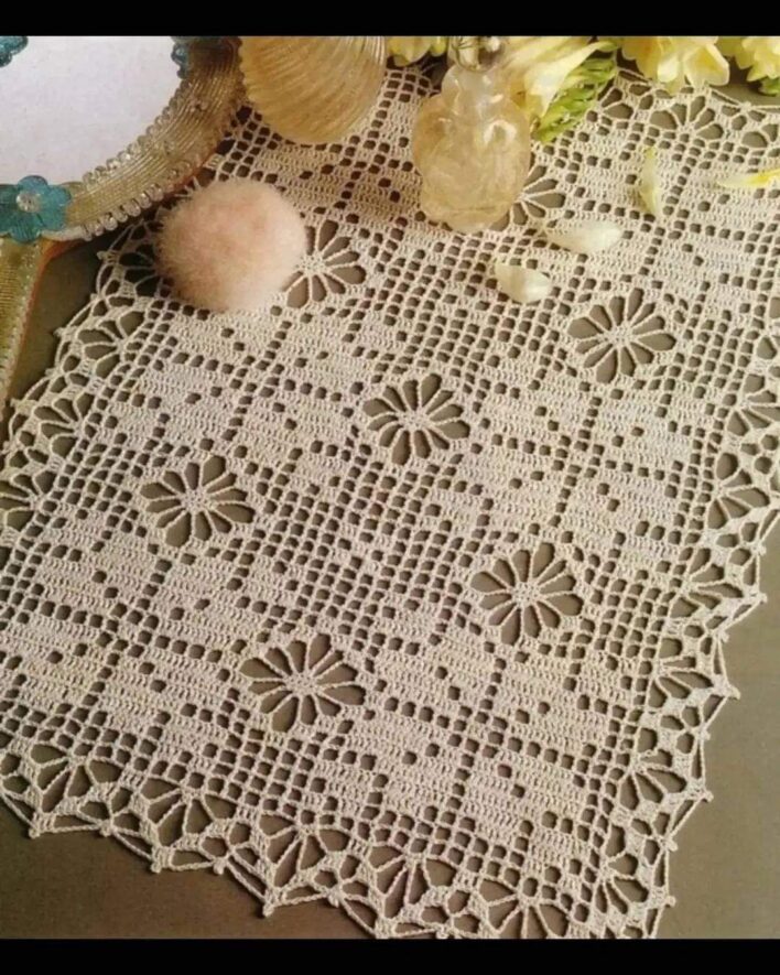 Os Mais Lindos Trilhos de Mesa em Crochê: Gráficos e Tutorial