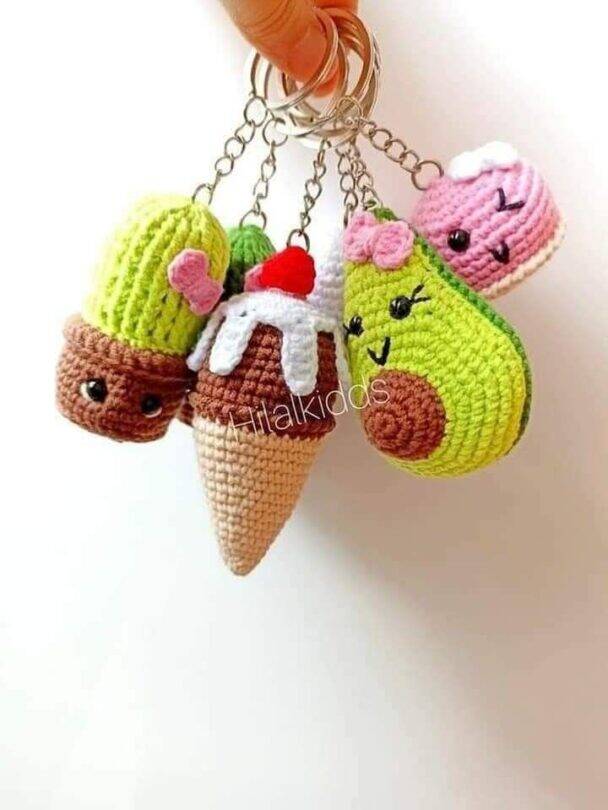 Ideias de Crochê Criativo: Chaveiros Amigurumi Irresistíveis para Fazer ...