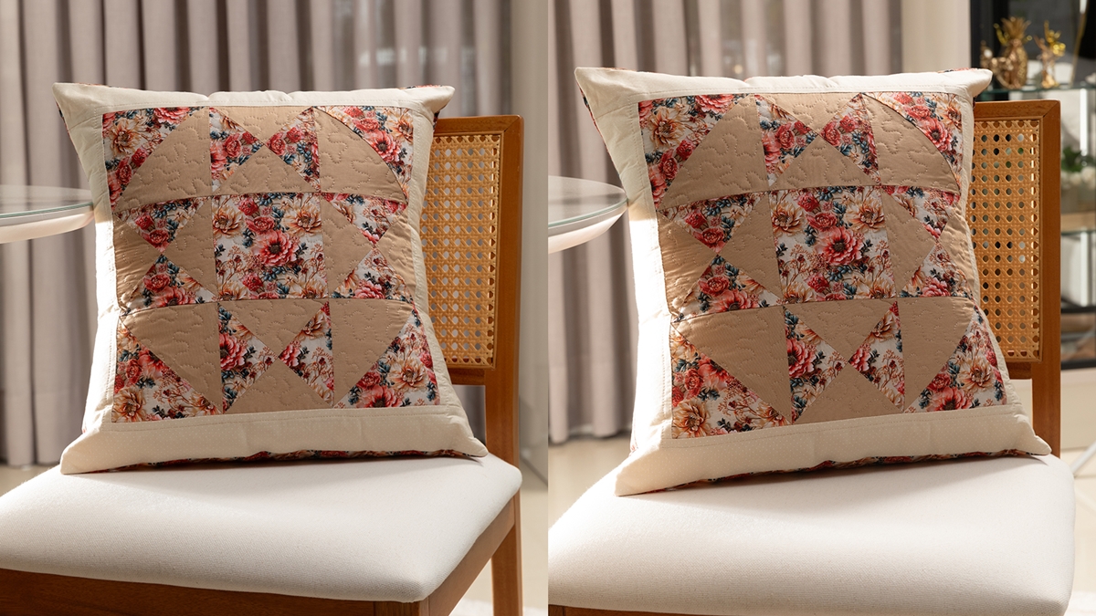 Almofada em Patchwork Primavera: Aprenda a Fazer a Sua!