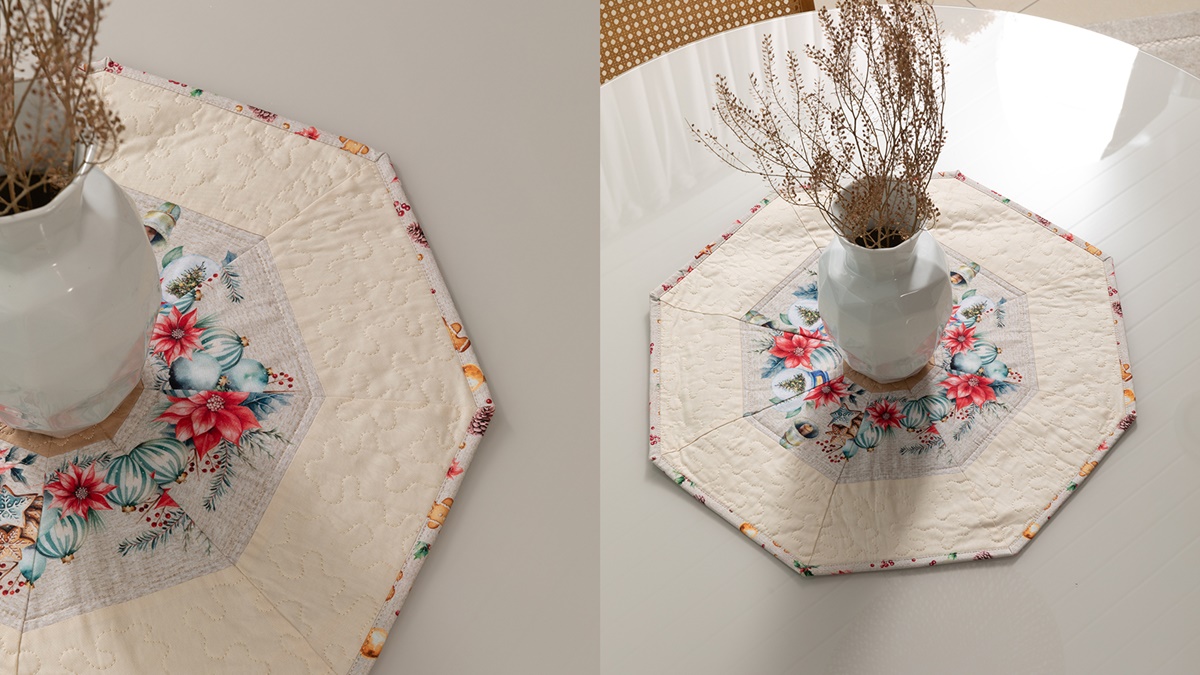 Centro de Mesa em Patchwork Natalino: Um Projeto Lindo e Fácil!
