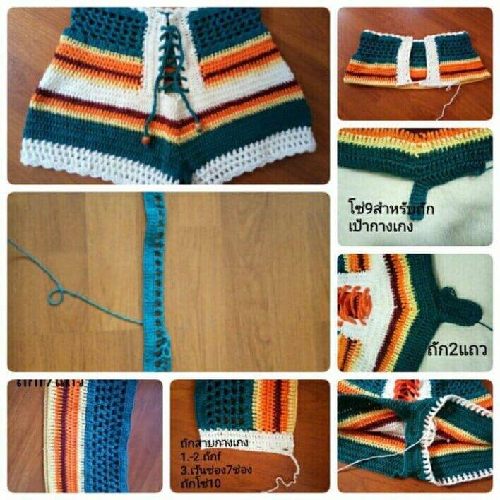 25 shorts de crochê perfeitos para o verão com receita completa para ...