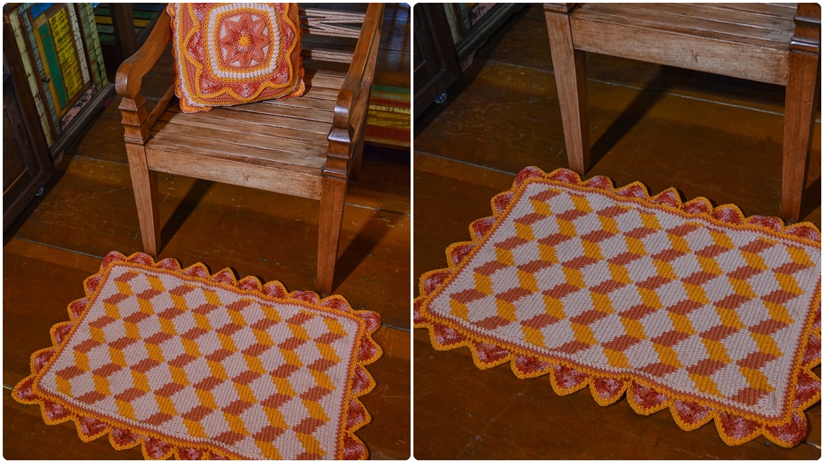 Tapete de Crochê Terracota: Peça Linda e Elegante!