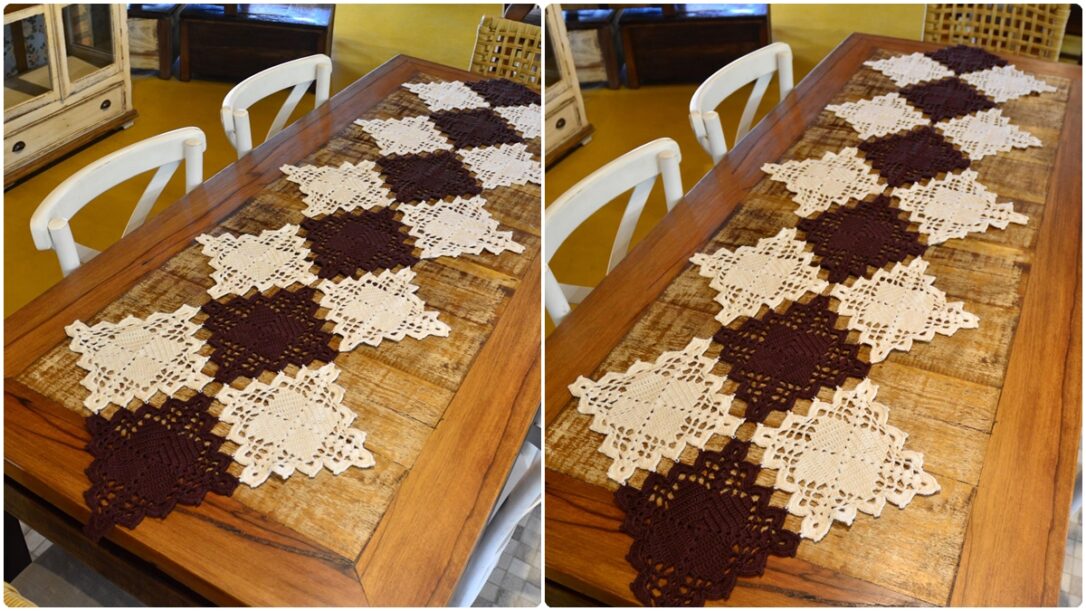 Trilho de Mesa em Crochê com Quadrados: Guia Completo!