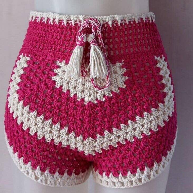 Shorts de Crochê em Alta: Aprenda a Fazer o Seu com Gráfico, Passo a ...