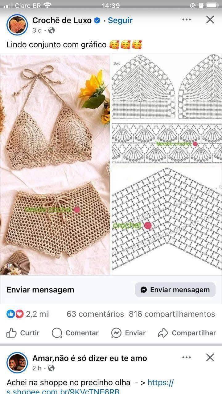 13 Biquínis de Crochê com Gráficos: A Peça Artesanal Que Vai Dominar o ...